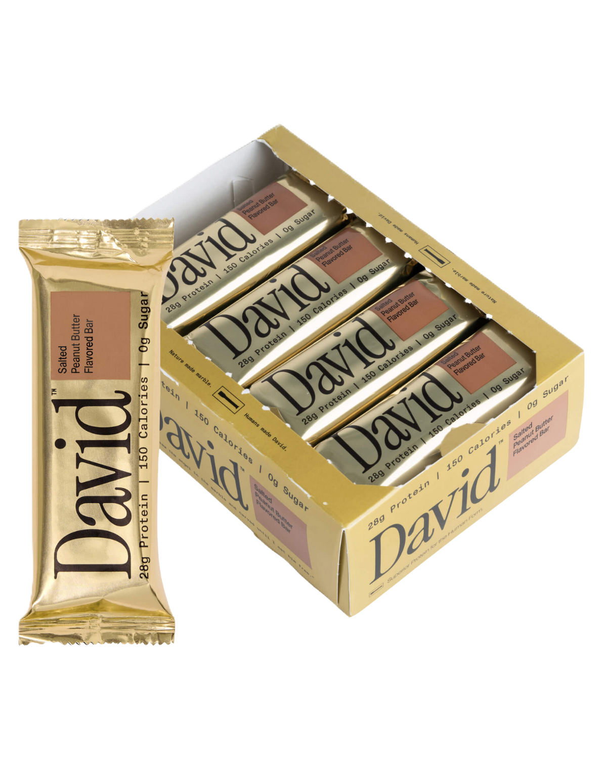 David Protein Bar - Salted Peanut Butter (12 Barras) – nectarworksmx